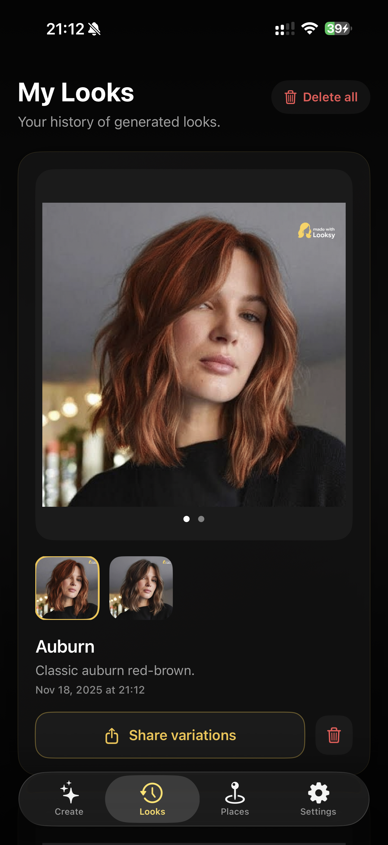Looksy - Prueba Cortes y Colores de Pelo con IA | App iOS Gratis
